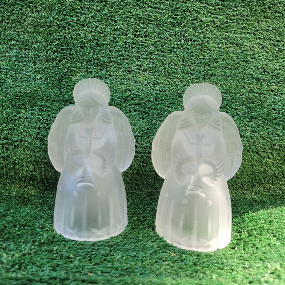 Mikasa | Holiday | Last Chance Vintage Mikasa Frosted Crystal Angel Set ...